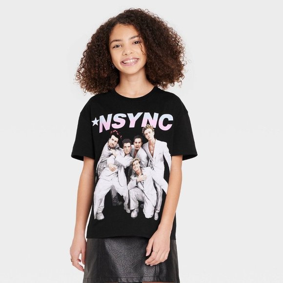 art class | Tops | Girls Oversized Nsync Short Sleeve Graphic Tshirt ...